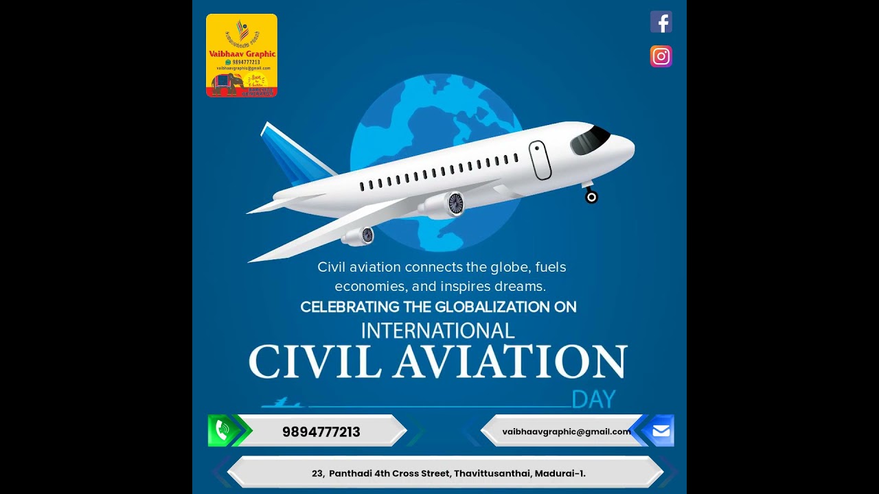 International Civil Aviation Day #vaibhaavgraphic #civil #civilengineer #aviation #aviationlovers