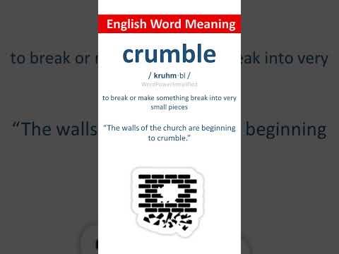 Word of the day | English meaning of crumble