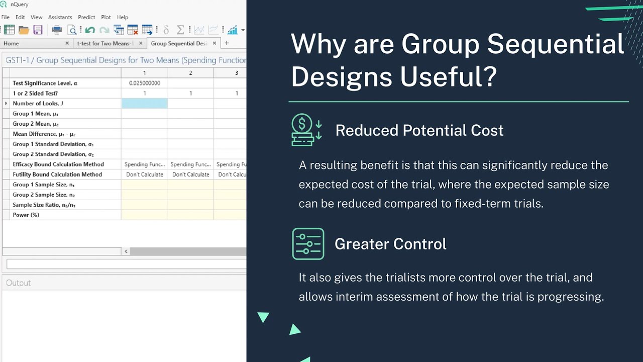 Sample Size for Group Sequential Designs - Using nQuery