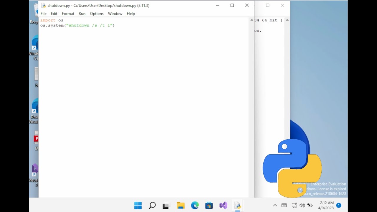 instantly shutdown windows using python