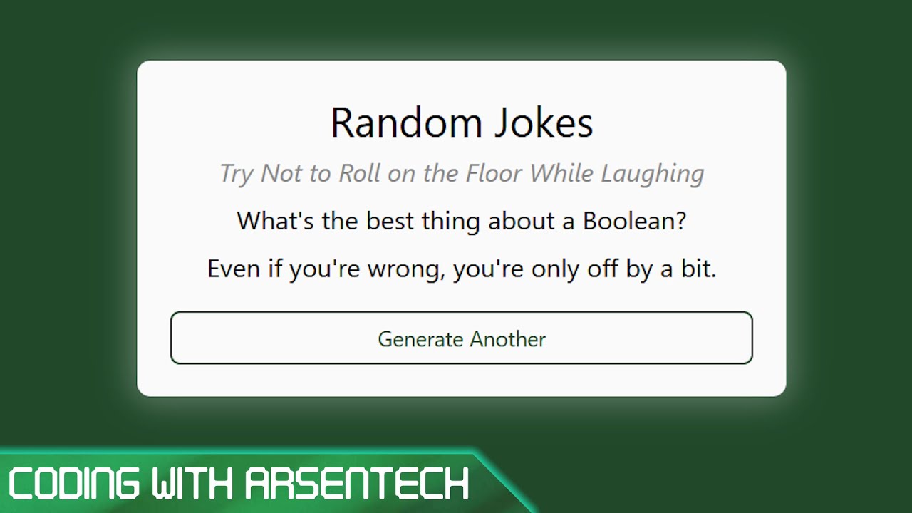 Build a Random Joke Generator using JavaScript & REST API!