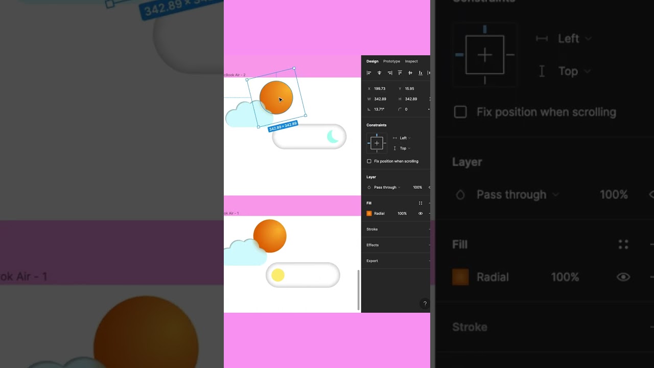 Light Dark mode Animation in Figma || Figma Tutorial #shorts