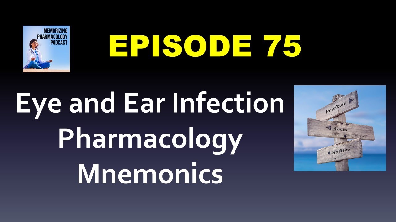 Ep 75 Eye and Ear Pharmacology Mnemonics in 5 minutes