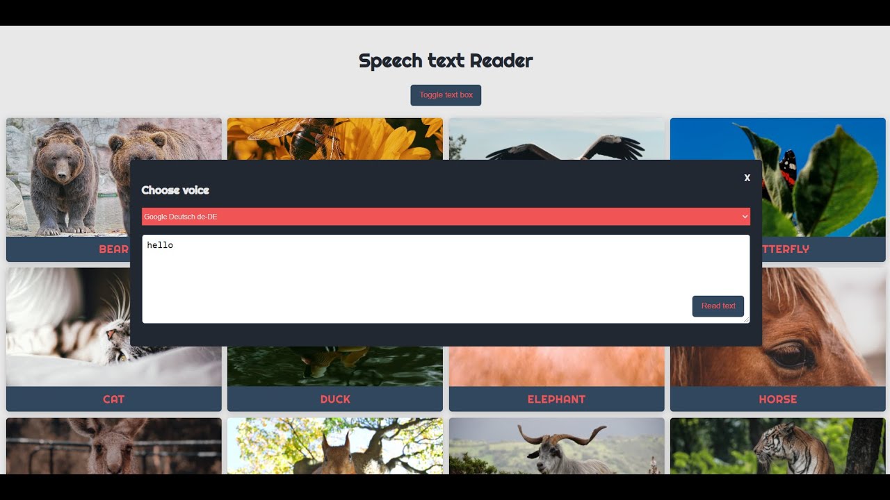 Speech Text Reader In JavaScript With Source Code | Source Code & Projects