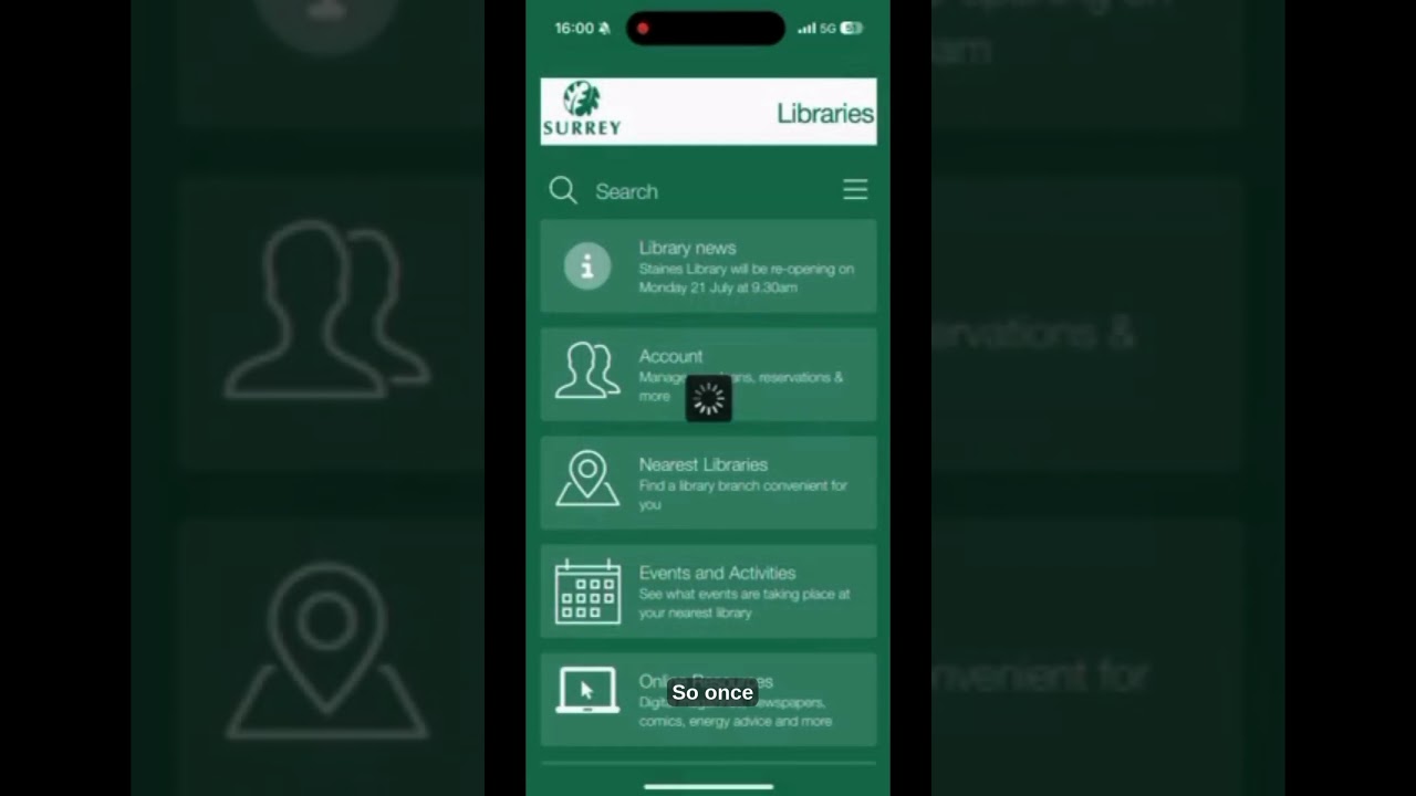 How to use Surrey Libraries app