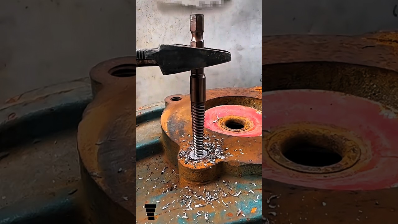 Extreme Precision Thread Tapping on Rusted Metal | Satisfying Engineering Tool in Action