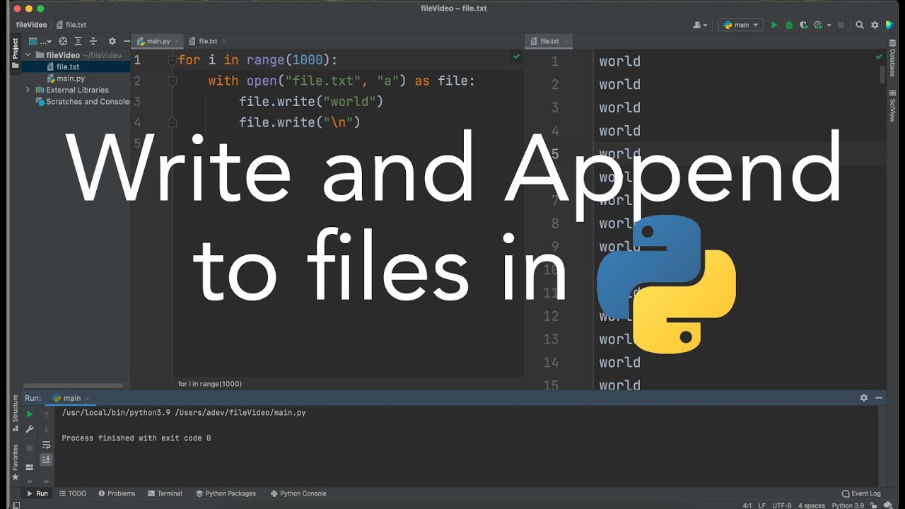 Writing To and Appending To Files in Python!