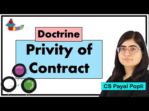 Doctrine of Privity of Contract – Indian Contract Act Video Lecture - Crash Course for Judiciary ...