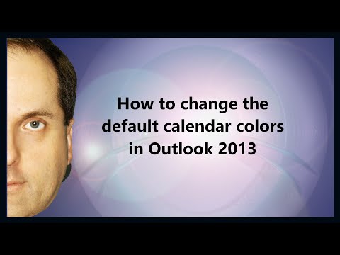 How to change the default calendar colors in Outlook 2013