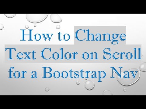 How to Change Text Color on Scroll for a Bootstrap Nav