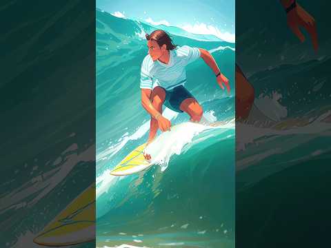 Surfing Waves #comfyui #animatediff #stablediffusion #controlnet #aianimation #gifs #ai #anime