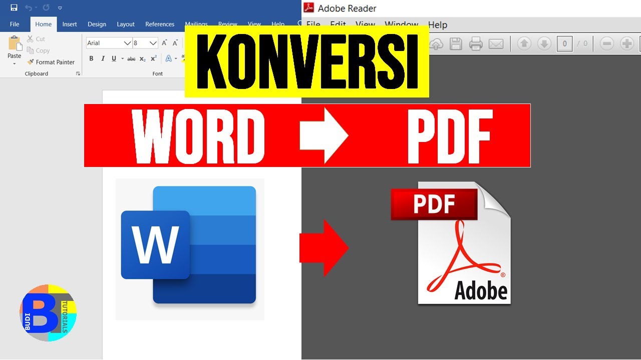 How to Convert Word to PDF on a Windows 10 Laptop - Indonesian Word Tutorial
