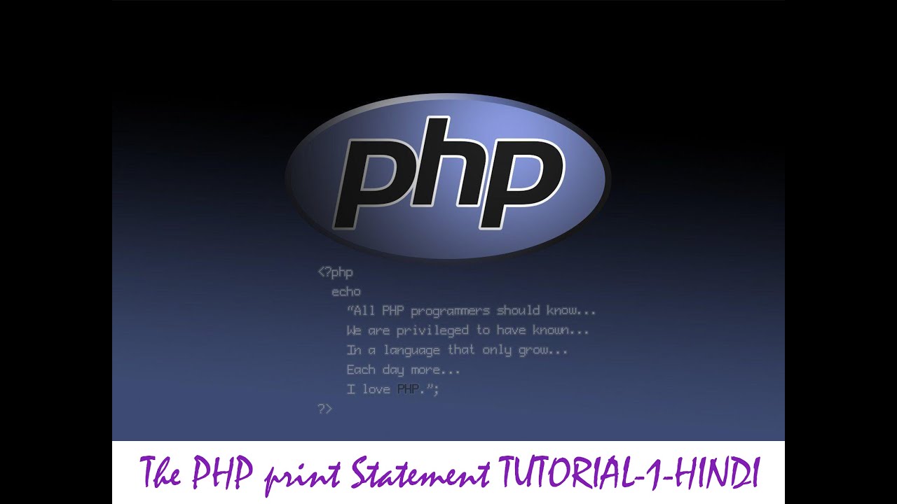 The PHP print Statement