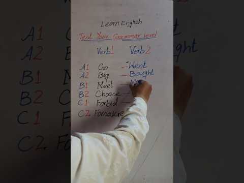 Test Your Grammar Level Verb 1 &Verb 2 from A1 to C2 |English Verbs Quiz #Grammar #ESL #LearnEnglish