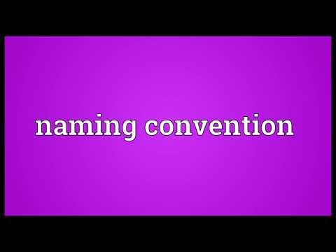 Naming convention Meaning