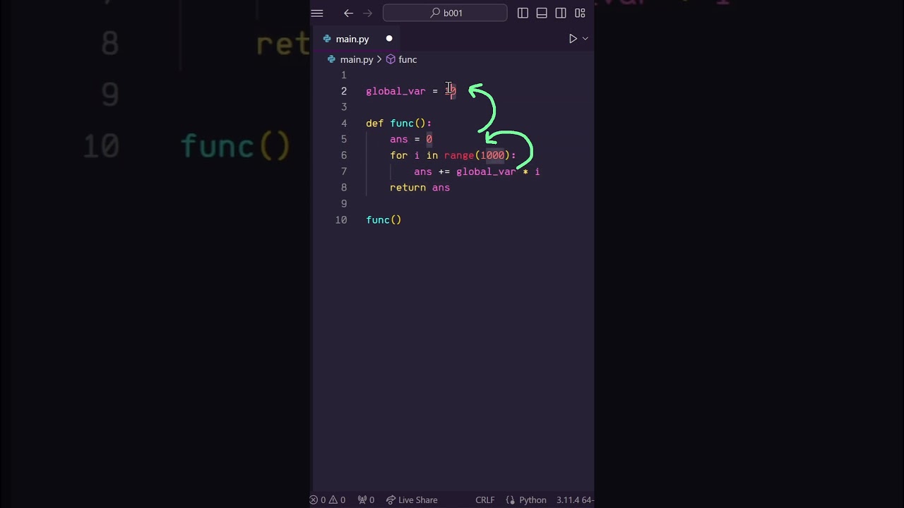 Python OPTIMIZATION Trick!!  #python #programming #coding