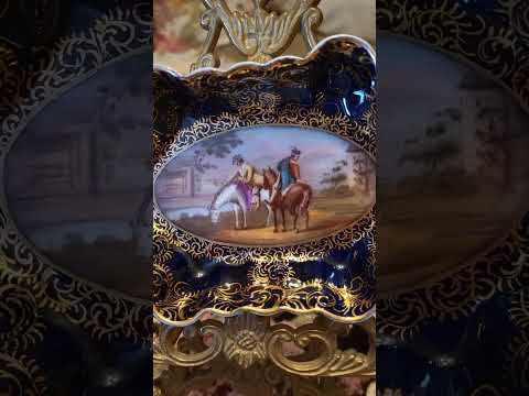 Antique Dresden porcelain hand painted trinket dishes collection#Helena Wolfsohn#Augustus Rex #art