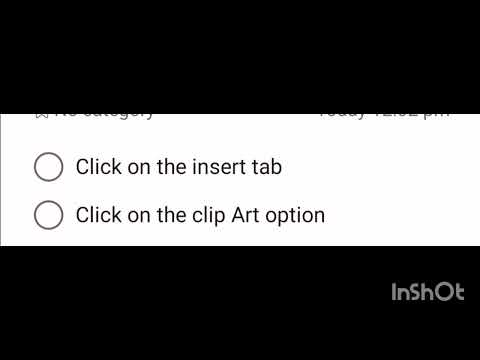 Write the step to insert a clip Art on the Ms-word