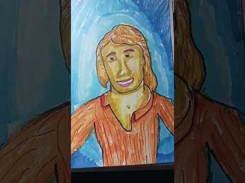 day 10 of 60 60s. drawing of Andy Gibb #art #musician #60s #musicians
