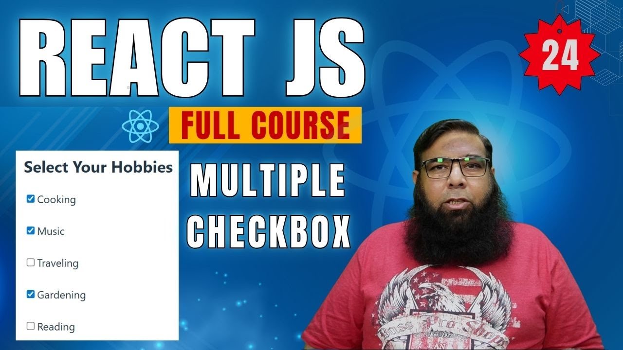 React JS Tutorial #24 | React Checkbox onChange Explained | Handle Multiple Checkboxes Easily