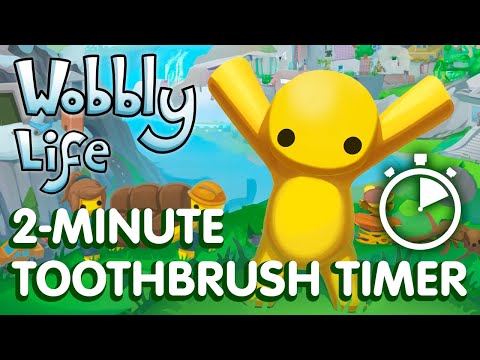🦷✨ Wobbly Life 2-Minute Toothbrush Timer for Kids 🎮 #DentalFun #BrushingRoutine #toothbrushtimer