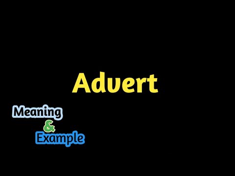 Advert Meaning | Advert Meaning and Example