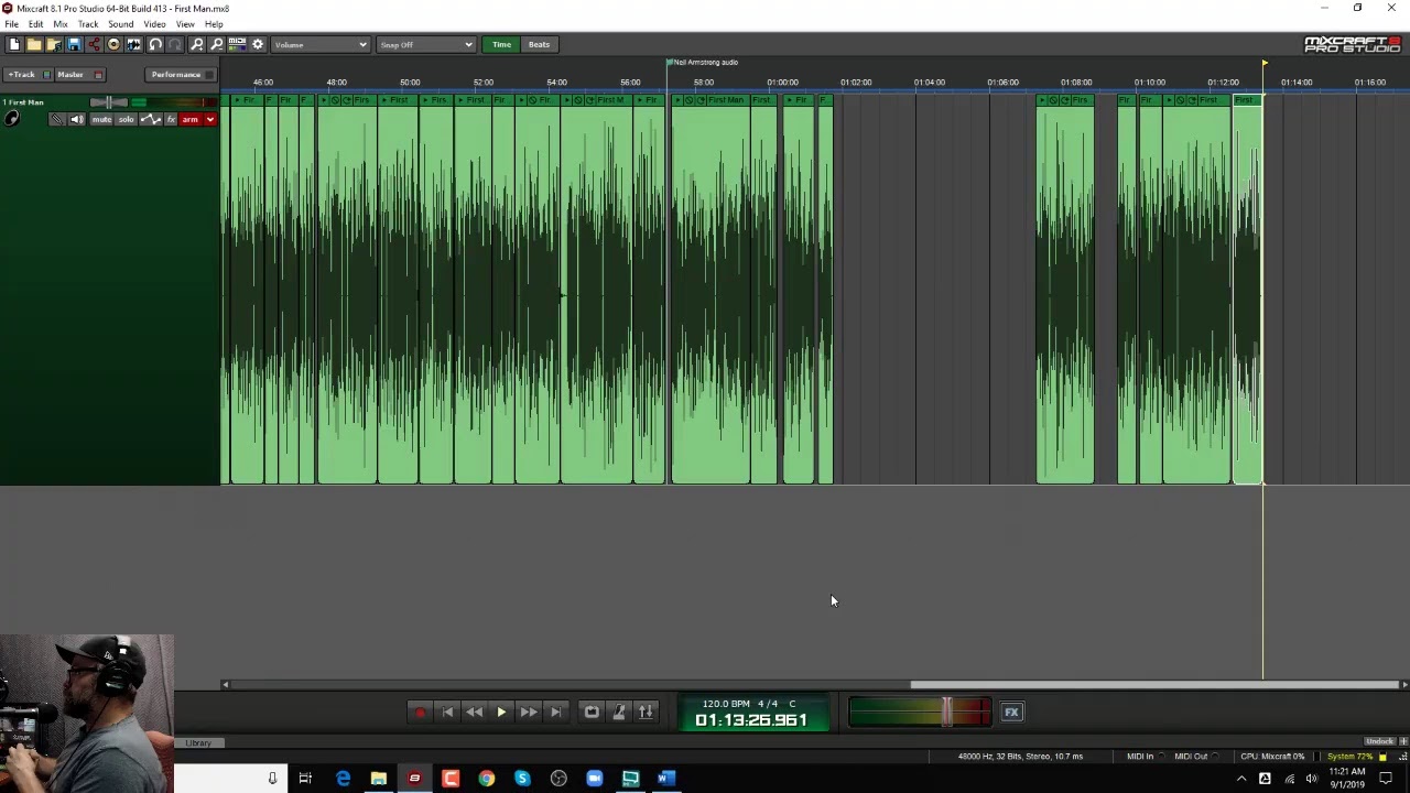 Recording 'First Man' episode