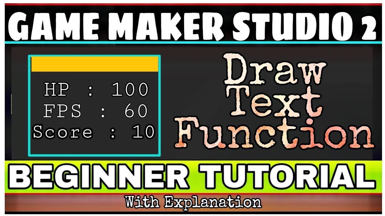 Game Maker Studio 2 | Draw Text Function (7) ~ By MNJ