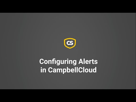 CampbellCloud でのアラートの設定: CampbellCloud でのアラートの設定