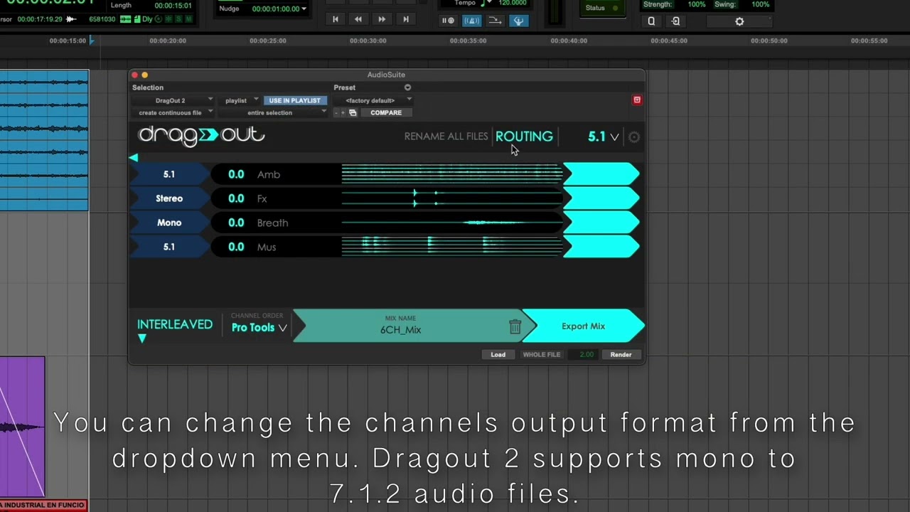 Dragout 2 Tutorial - Export Mix
