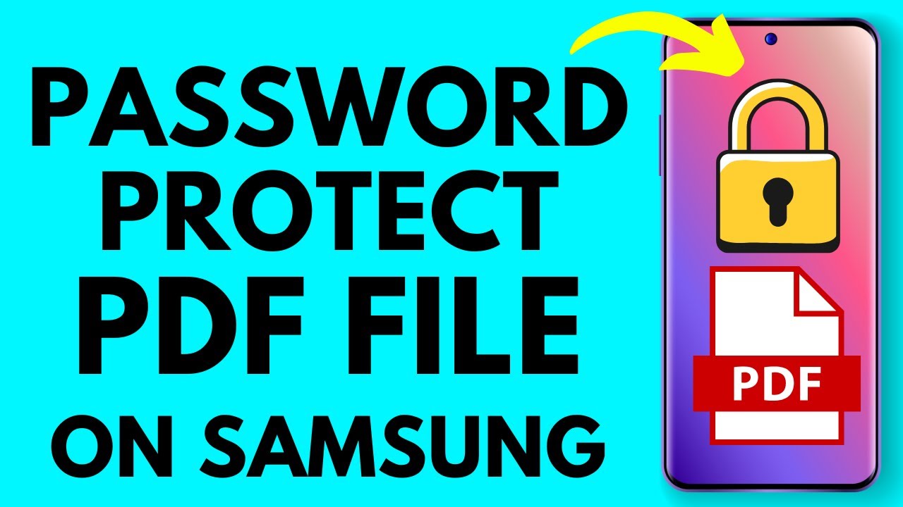 How to Password Protect PDF File on Samsung Phone - FREE