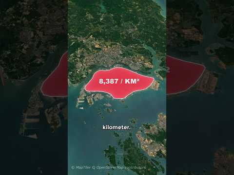 The World's Most Crowded Country! 🤯 #singapore #monaco #population