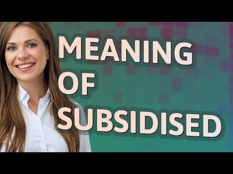 Subsidised | meaning of Subsidised