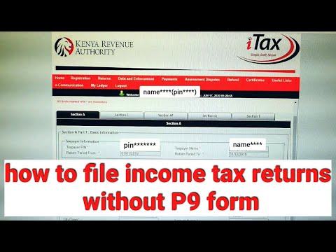 HOW TO FILE INCOME TAX RETURNS WITHOUT P9 FORM IN 2024