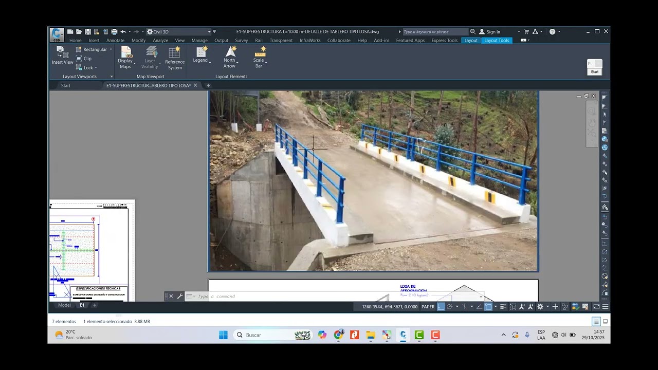 PUENTE TIPO LOSA-PLANO DE SUPERESTRUCTURA(E1)