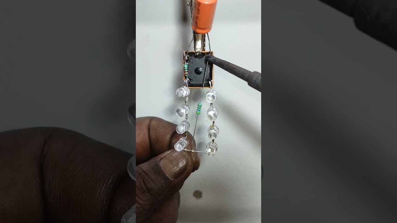 how to make led chaser without ic🤔 | relay based projects #shorts