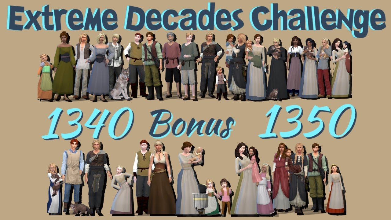 The Sims 4 | Ultimate Decade Challenge | Bonus | 1340s Recap!!!