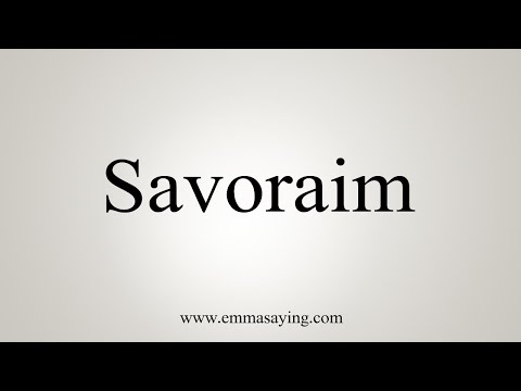 How To Say Savoraim