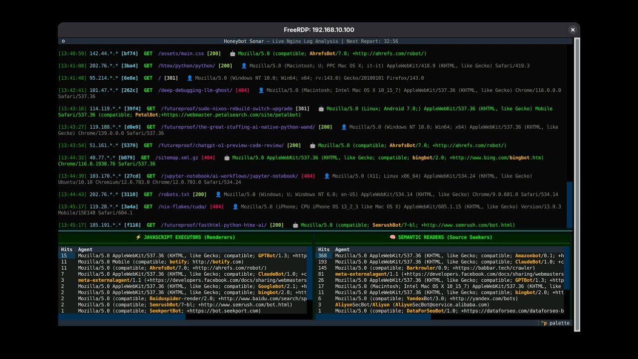 The Agentic Web Live: Honeybot Observatory & AI Crawler Telemetry