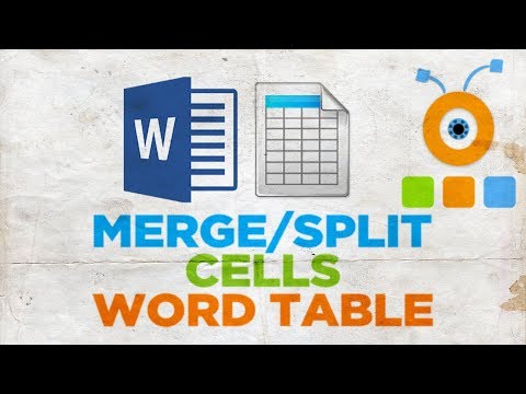 How to Merge or Split Cells in a Word Table