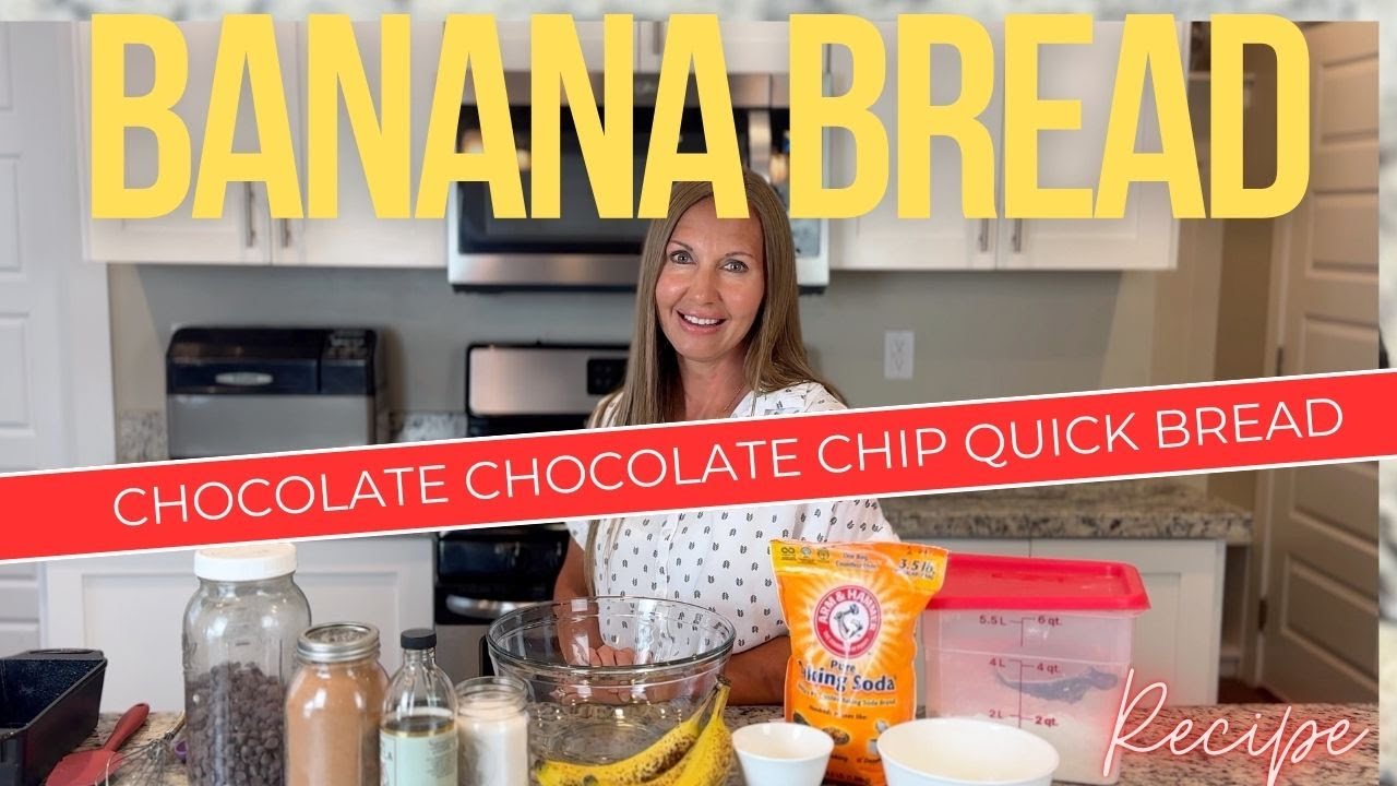 Easy Chocolate Chip Banana Bread Recipe - The Best Banana Bread! Double Chocolate Quick Bread