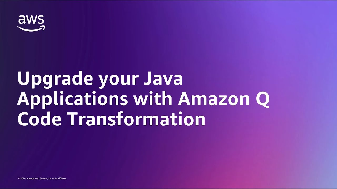 Upgrade your Java applications with Amazon Q Code Transformation | Amazon Web Services