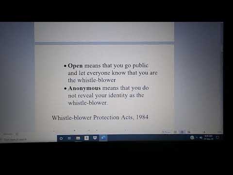Professional Ethics: Whistle-blowing