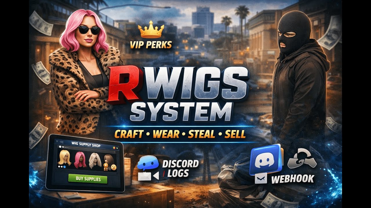 Rudy Wigs System | FIVEM ESX