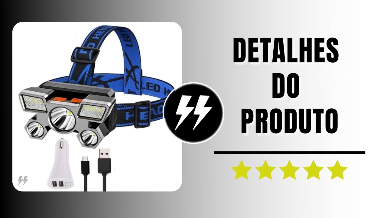 Lanterna de Cabeça Recarregável Energy