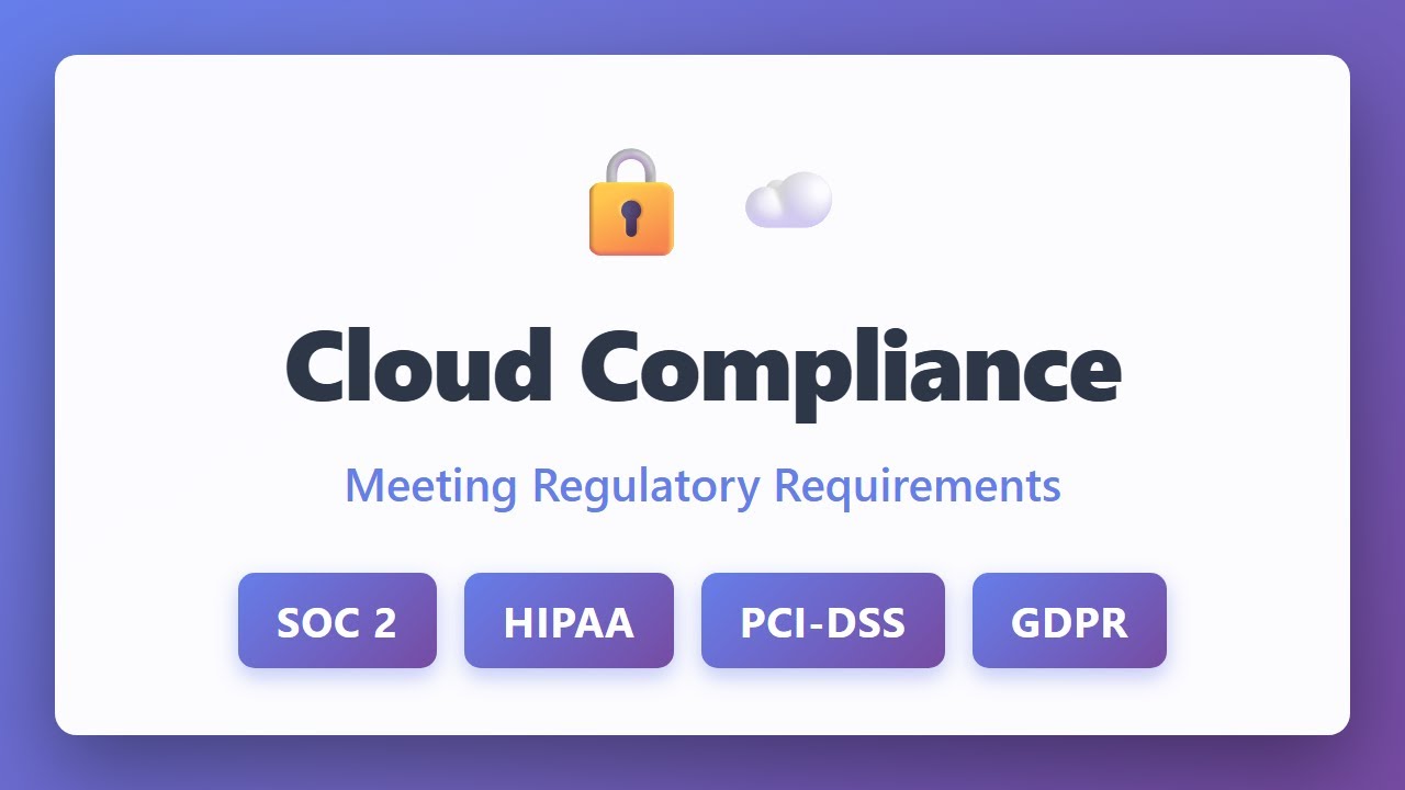 Cloud Compliance Explained: SOC 2, HIPAA, PCI-DSS & GDPR Guide