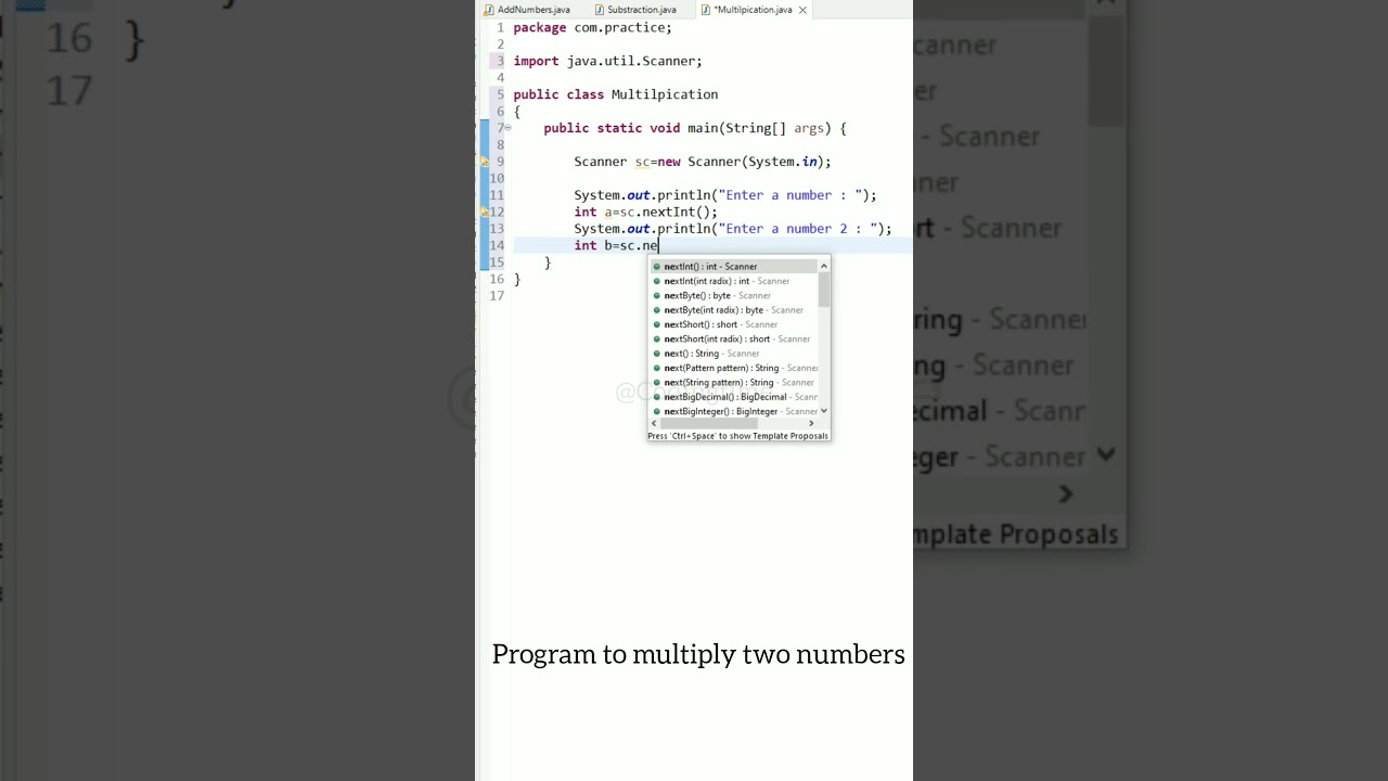 Java program to multiply two numbers// Java programming for beginners// #java #codingtime