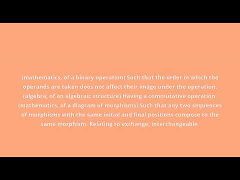 what is the meaning of commutative.