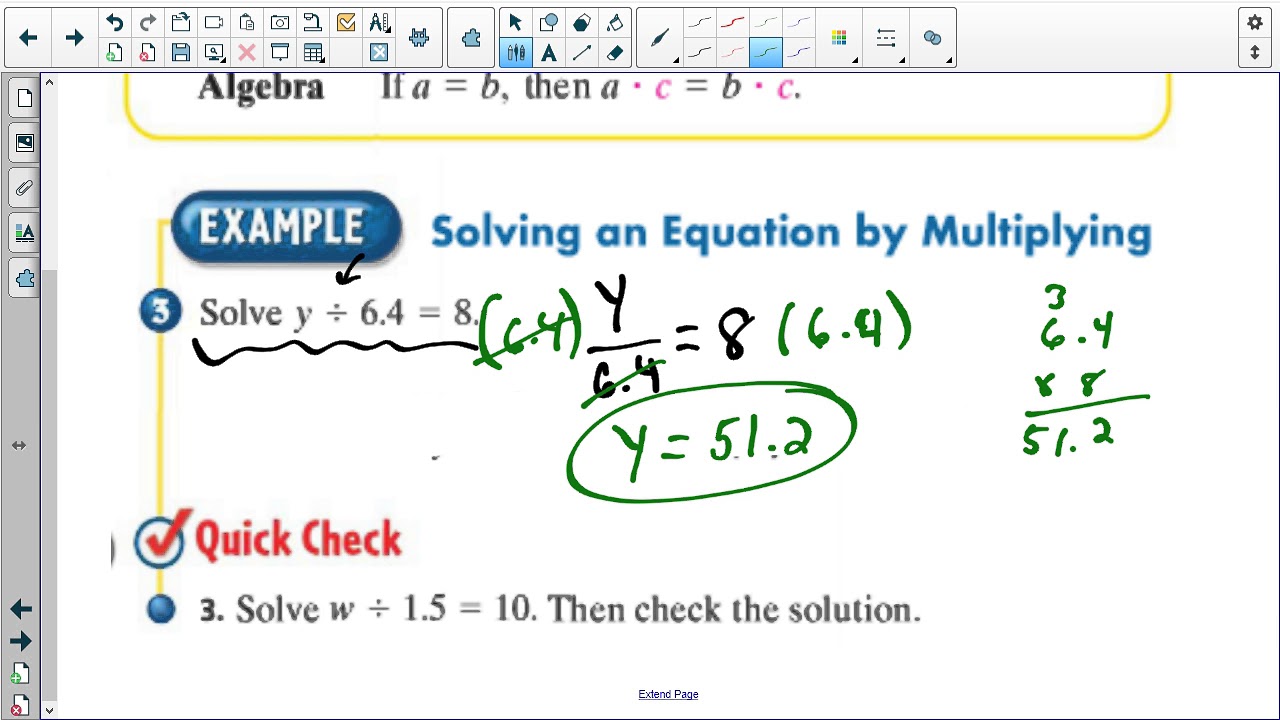 7 3 Solving Equations using multiplication and division