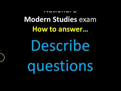 Describe questions – Belmont Modern Studies